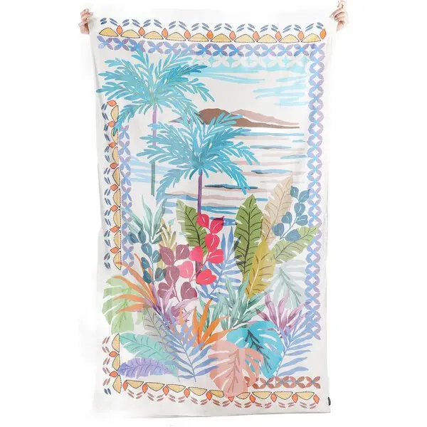 Vismaya Tropical Canopy Scarf - Blue