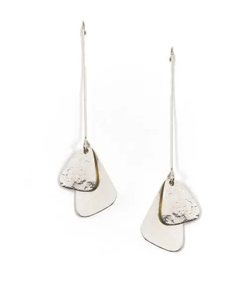 MATR BOOMIE Iyla Geometric Threader Earrings - Silver
