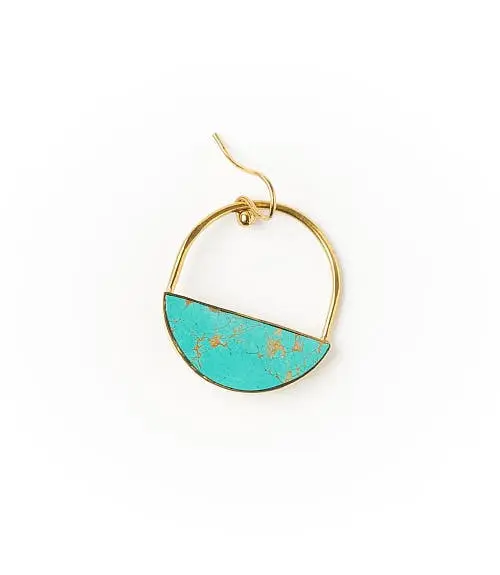 MATR BOOMIE Sandhya Reconstituted Stone Hoop Drop Earrings