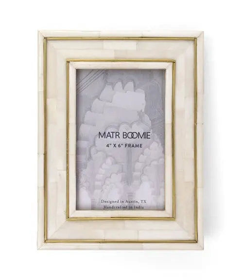 MATR BOOMIE Pravina Picture Framecarved Bone - Bone - 4x6