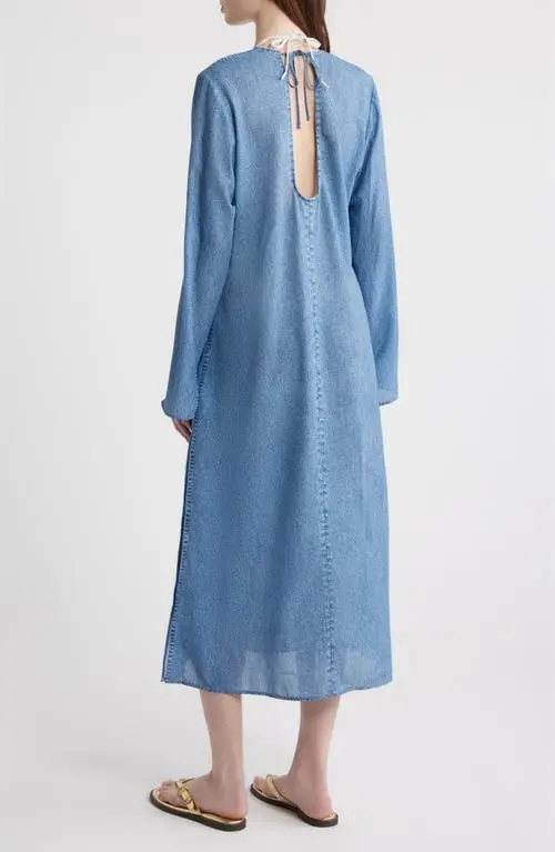 Rag & Bone Rb Miramar Crinkle Long Sleeve Cover-up Dress