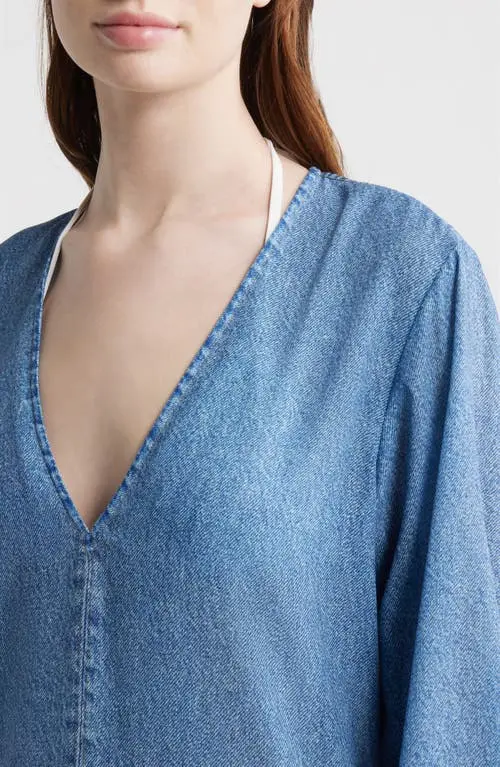 Rag & Bone Rb Miramar Crinkle Long Sleeve Cover-up Dress