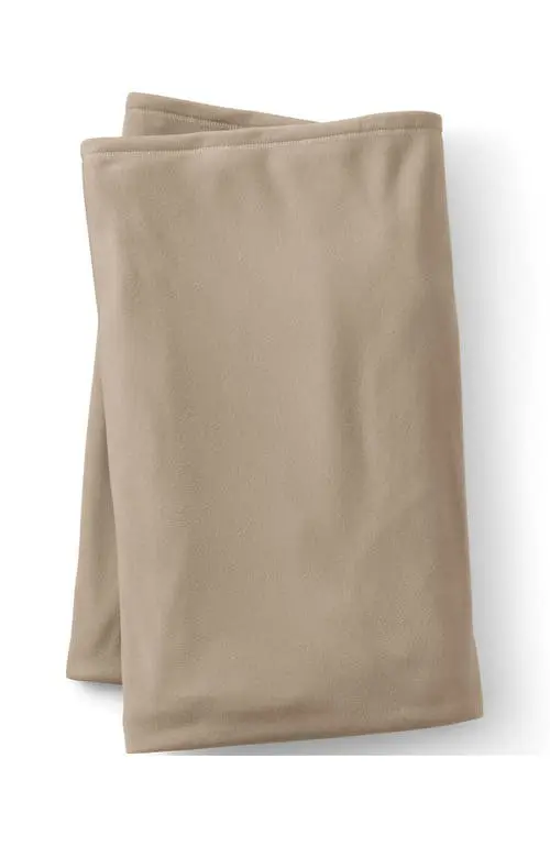 LANDS' END Fleece Blanket - Classic Khaki