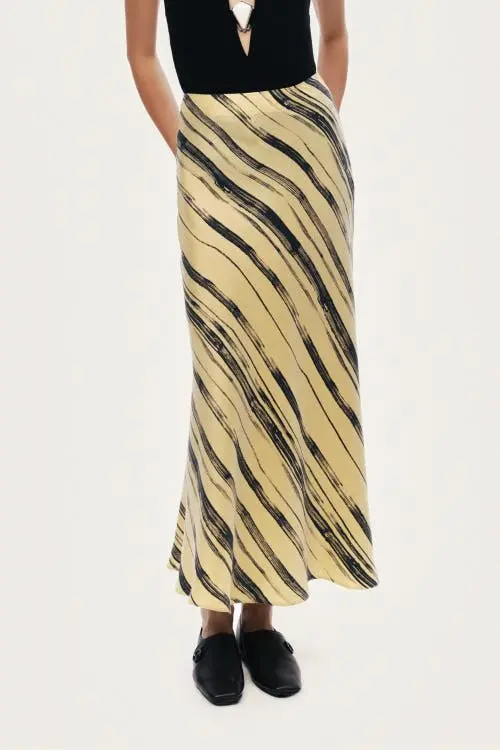 NOCTURNE Lightweight Printed Midi Skirt