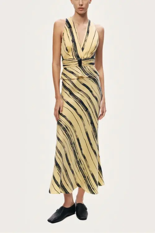 NOCTURNE Lightweight Printed Midi Skirt