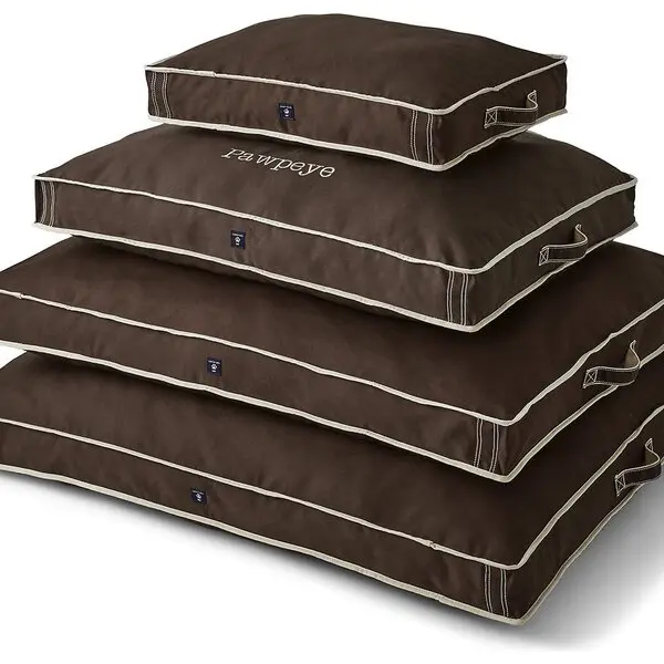 LANDS' END Rectangular Canvas Dog Bed Cover - Dark Chocolate