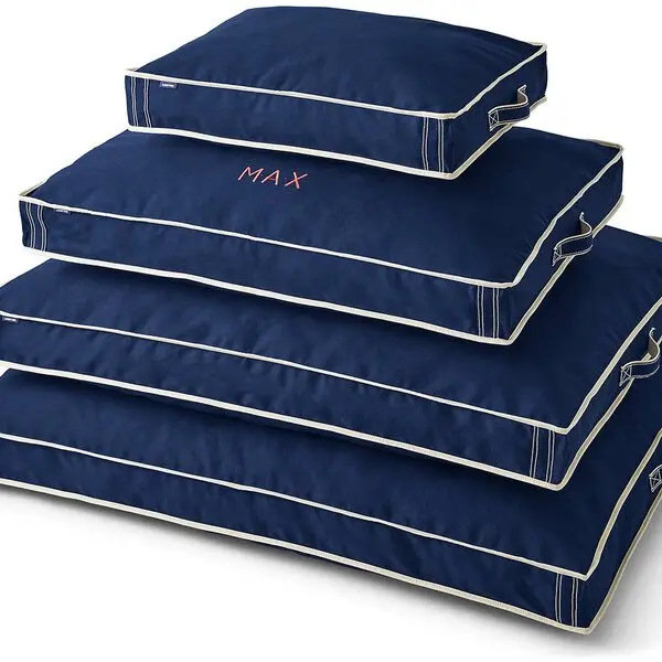 LANDS' END Rectangular Canvas Dog Bed Cover - Deep Sea Navy