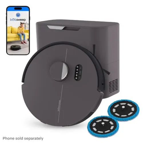 BOBSWEEP Dustin Combo Robot Vacuum & Dualspin Mop - Twilight