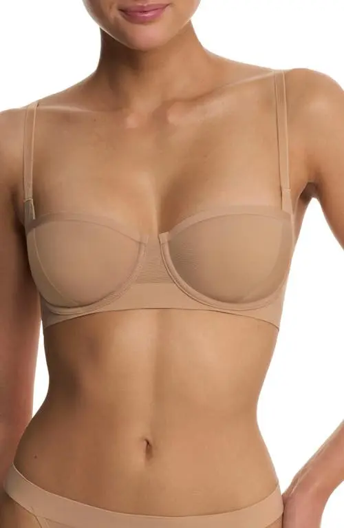 Natori True Zen Mesh Balconette Bra - Buff