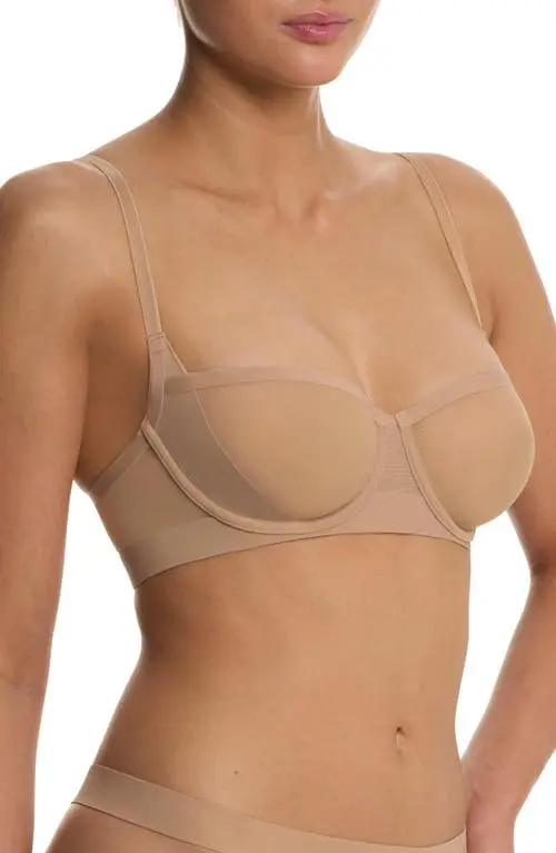 Natori True Zen Mesh Balconette Bra - Buff