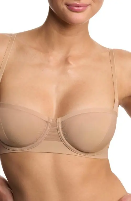 Natori True Zen Mesh Balconette Bra - Buff