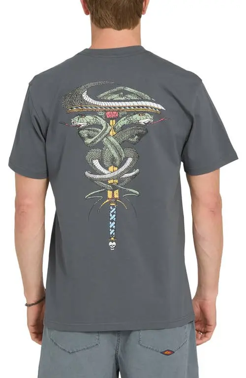 Quiksilver Serpents Short Sleeve Graphic T-shirt - Iron Gate