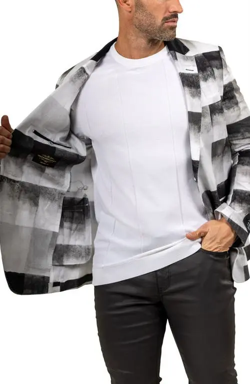 MACEOO Unconstructed Marthyr022 Patchwork Blazer - Grey