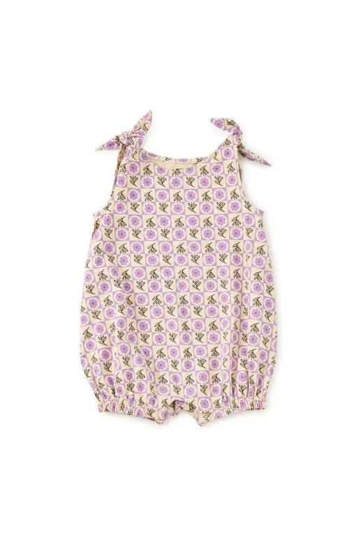 TEA COLLECTION Tie Shoulder Baby Romper - Tile Floral