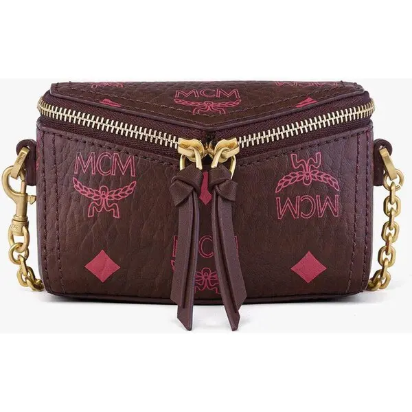 Mcm Diamant 3d Charm In Visetos - Cinnamon