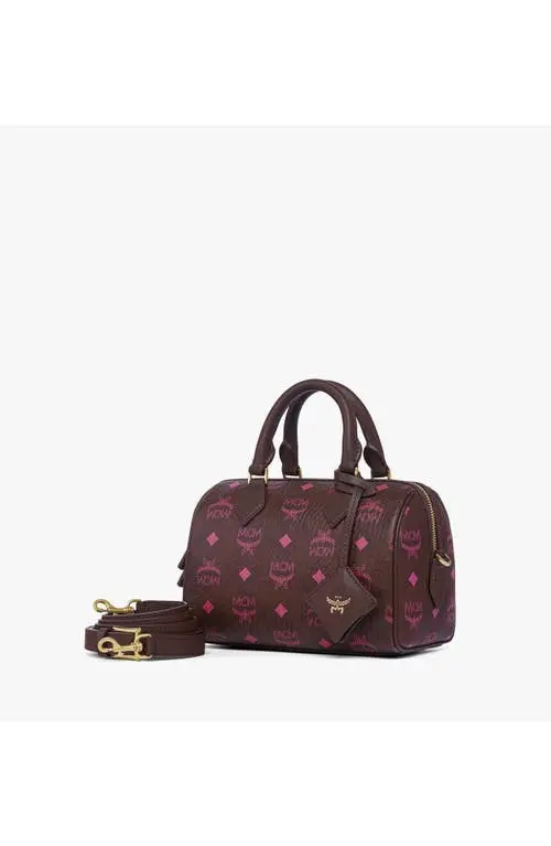 Mcm Ella Boston Bag In Maxi Visetos