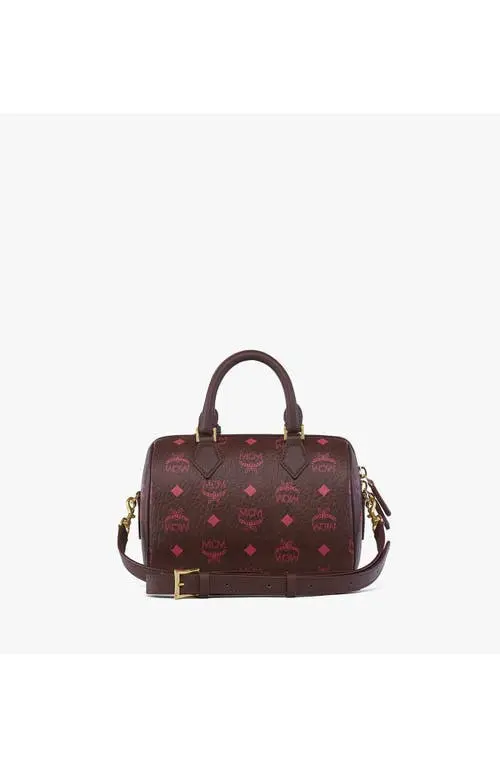 Mcm Ella Boston Bag In Maxi Visetos