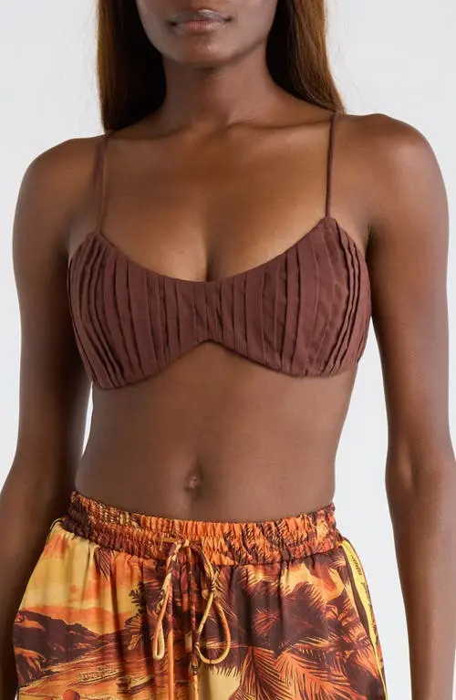 KULANI KINIS Ruched Bralette Underwire Bikini Top - Coco