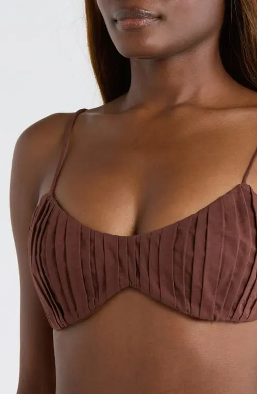 KULANI KINIS Ruched Bralette Underwire Bikini Top