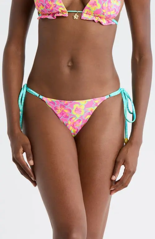 KULANI KINIS Side Tie Thong Bikini Bottoms - Sun Pop