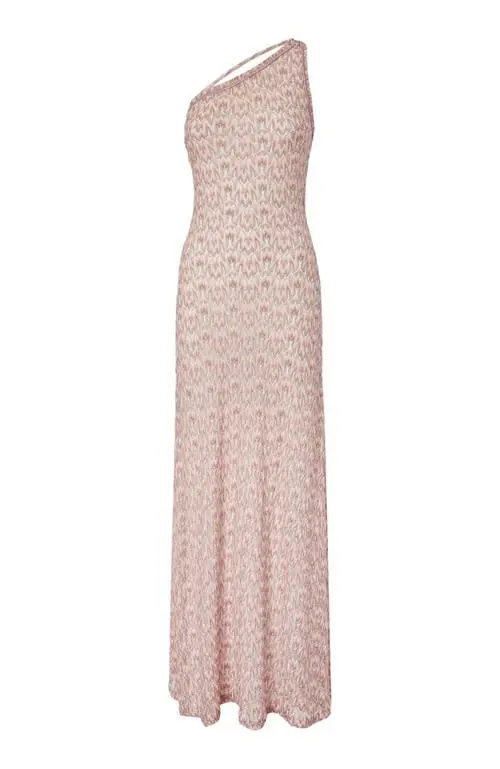 Missoni Foliage Pattern One-shoulder Dress - Multicoloured