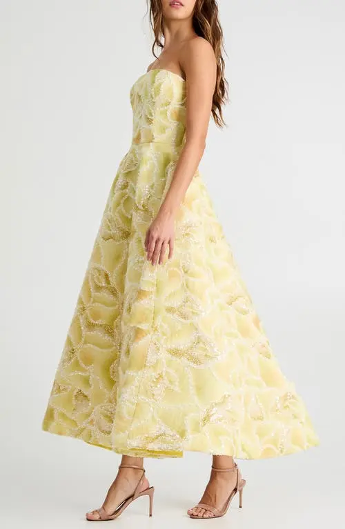 HELSI Vivian Sequin Floral Strapless Gown