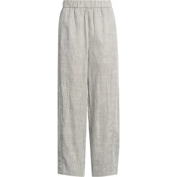 Eileen Fisher Stripe Linen Blend Ankle Pants - Wren