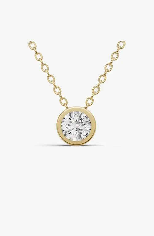 SEREIA OFFICIAL 14k Gold 1 Ct Round Bezel Pass-thru Pendant - Yellow Gold