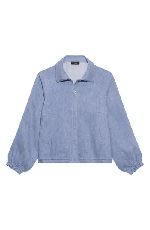 Theory Drawstring Hem Linen Blend Jacket