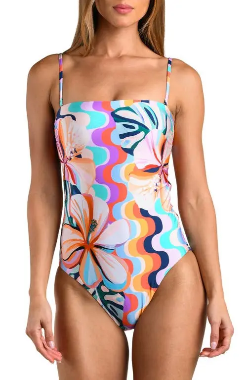 SUNSHINE 79 Untamed Tropics Cutout One-piece Swimsuit - Purple Multi