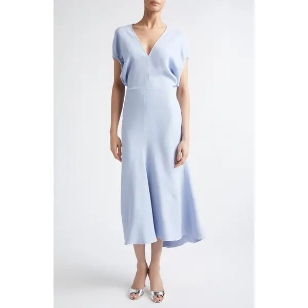 Victoria Beckham Edith Stretch Cady A-line Midi Dress