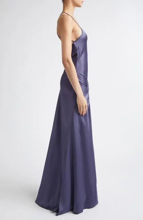 Victoria Beckham Draped Satin Camisole Gown