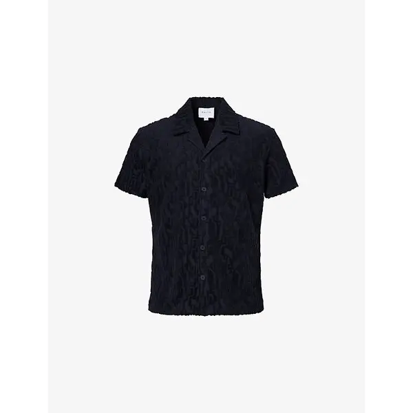 RAITH Fausto Flocked Cotton-blend Top
