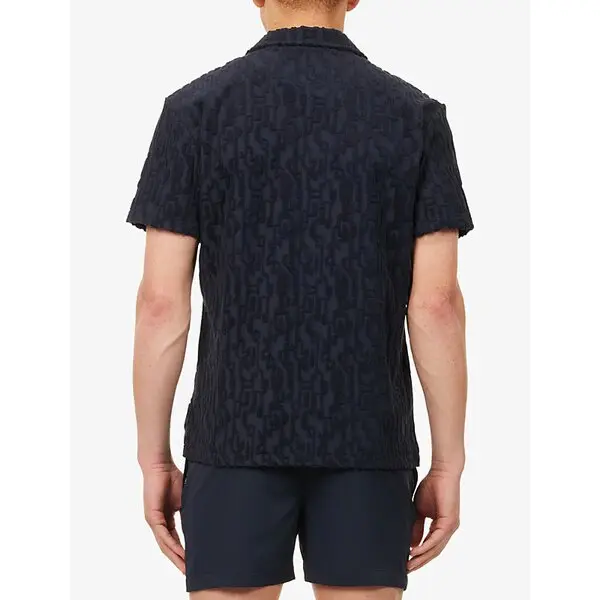 RAITH Fausto Flocked Cotton-blend Top