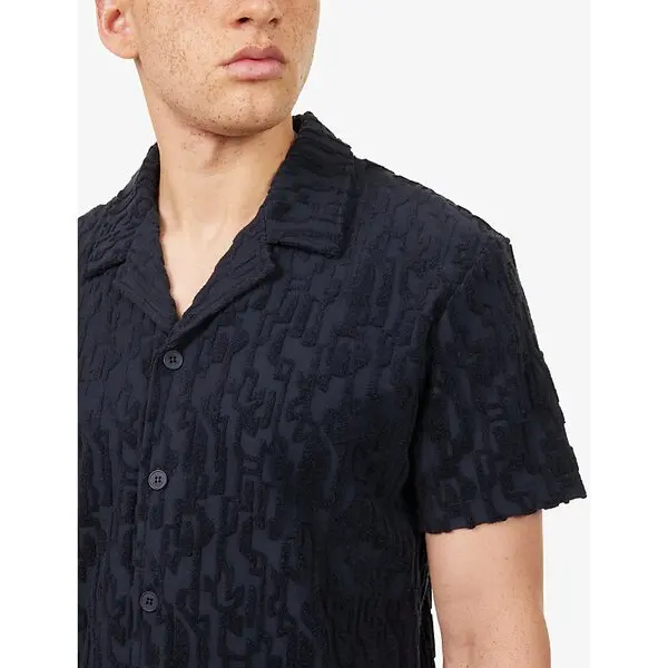 RAITH Fausto Flocked Cotton-blend Top
