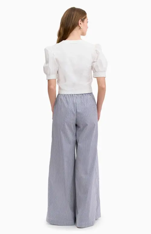 Rebecca Taylor Brielle Poplin Fitted Corset Shirt - Ivory