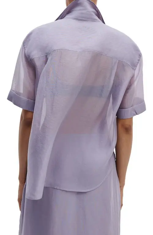 Rag & Bone Connie Organza Button-up Shirt - Lilac