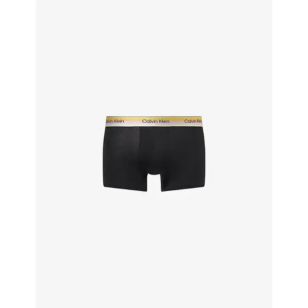 Calvin Klein Pride Branded Stretch-cotton Trunks - Black