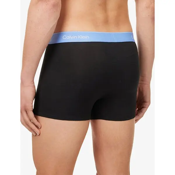 Calvin Klein Icon Pack Of Five Stretch-cotton Trunks - Multi