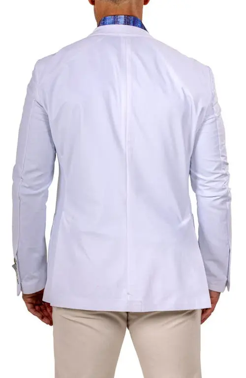 MACEOO Unconstructed Marthyr030 Stretch Peak Lapel Blazer
