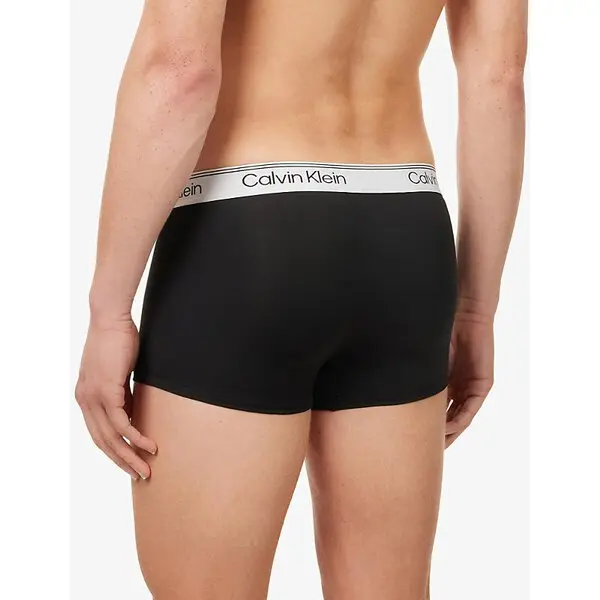 Calvin Klein Microfibre-stretch Low-rise Pack Of Three Jersey Trunks