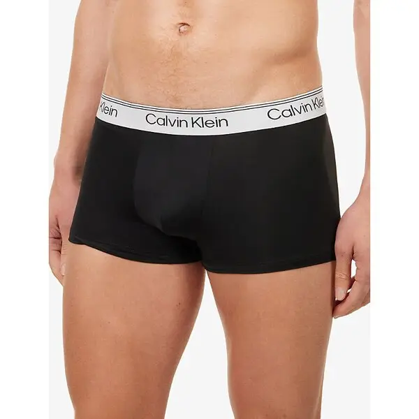 Calvin Klein Microfibre-stretch Low-rise Pack Of Three Jersey Trunks