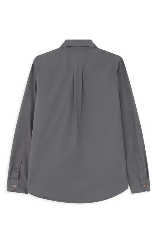 Paul Smith Casual Fit Organic Cotton Button-up Shirt - Anthracite