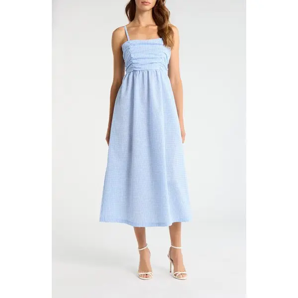 Steve Madden Ashlynn Midi Dress - Blue/white