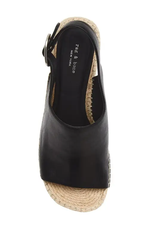 Rag & Bone Gigi Slingback Platform Espadrille Sandal - Black