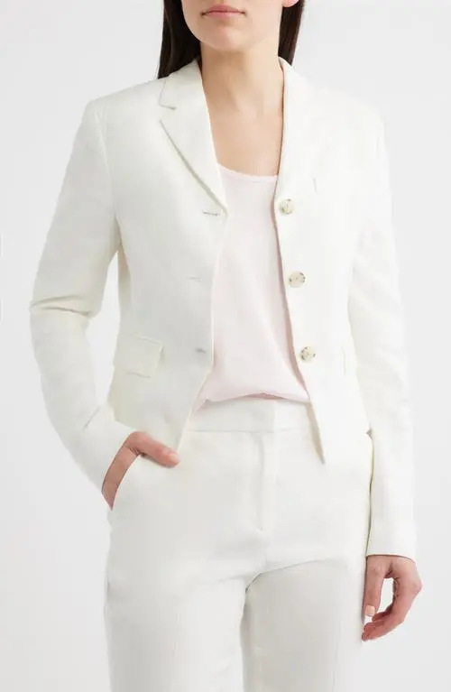 BOSS Jori Linen Blend Jacket - Bright White