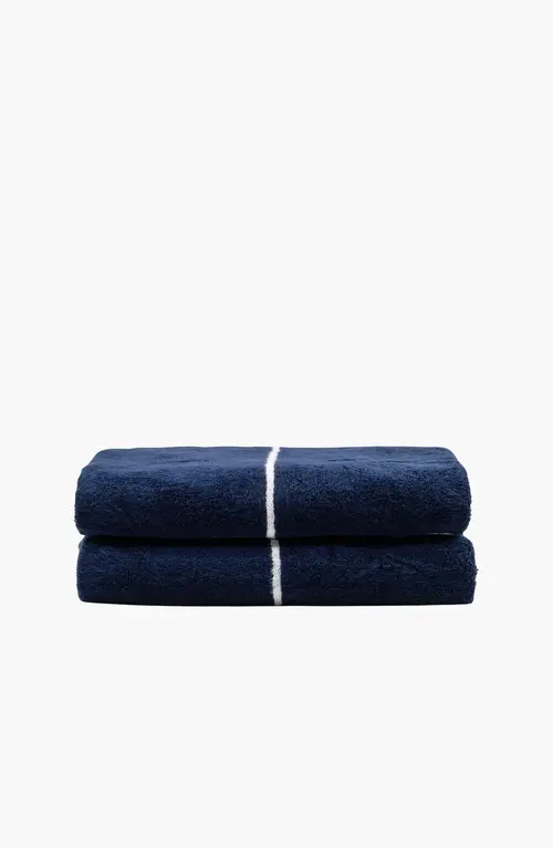 ITALIC Miramar Bath Towel Set - Navy/white