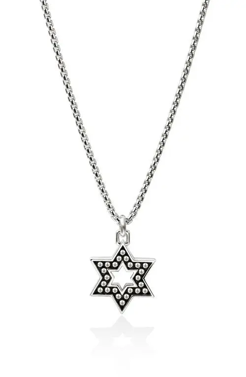 John Hardy Nailhead Star Of David Pendant Necklace - Silver