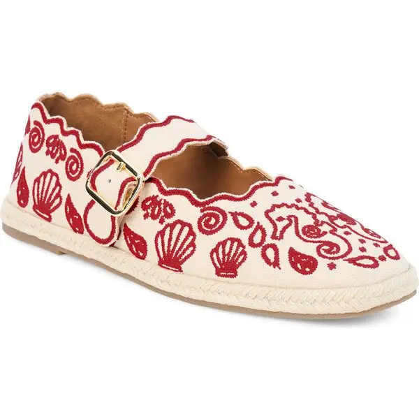 Matisse Ariana Espadrille Mary Jane Flat - Red