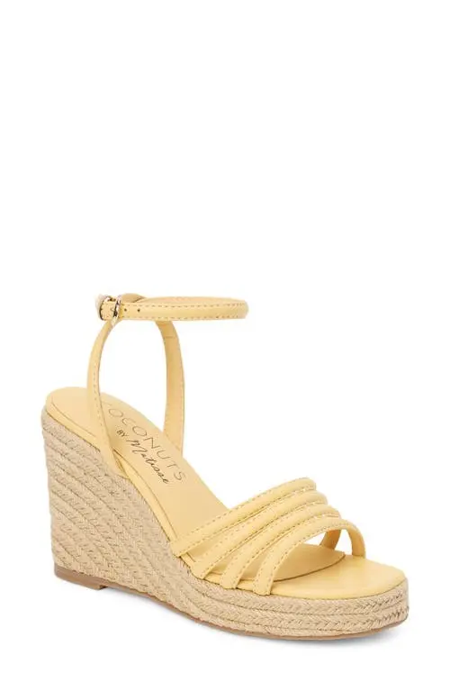 Matisse Sunnie Espadrille Ankle Strap Platform Wedge Sandal - Butter